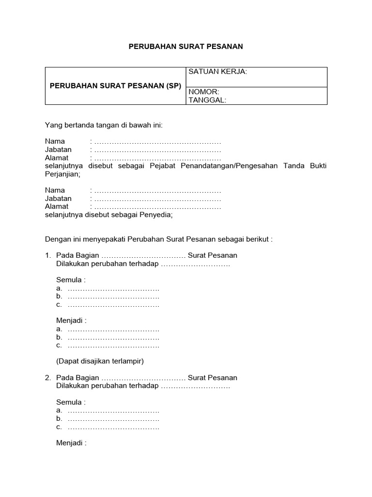 Contoh Format Addendum Surat Pesanan | PDF | Olahraga & Rekreasi | Komputer