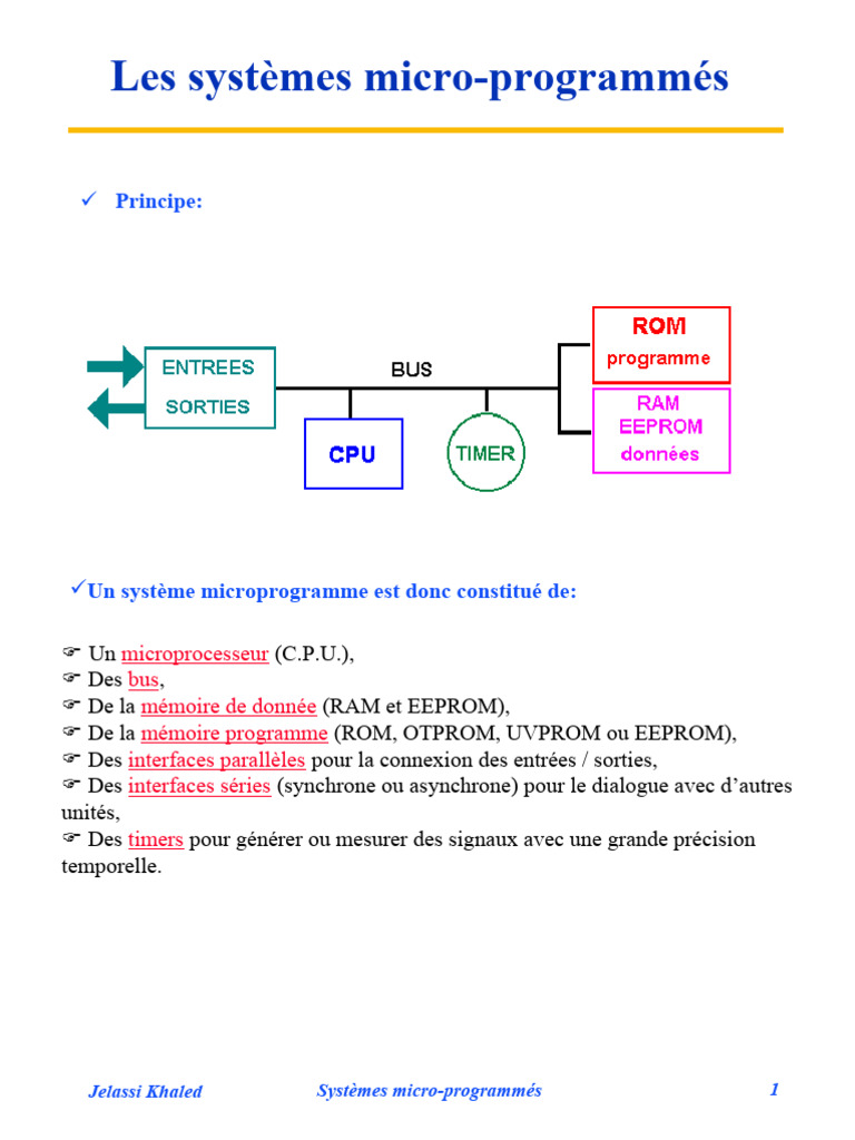 Introduction aux systèmes micro-programmés | PDF | Microprocesseur | Informatique