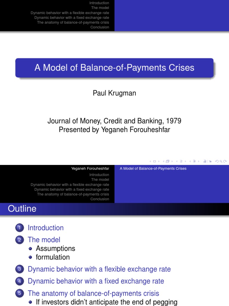 Krugman's 1979 Balance-of-Payments Model | PDF | Balance Of Payments | Exchange Rate