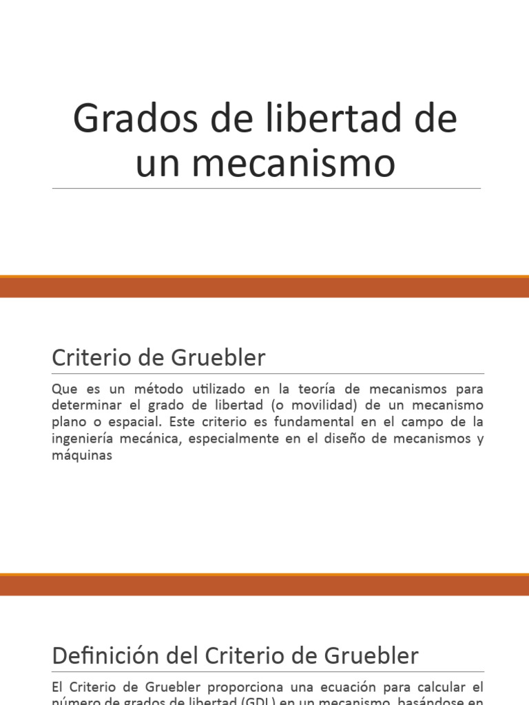 Grados de Libertad y Criterio de Gruebler | PDF | Rotación | Cinemática