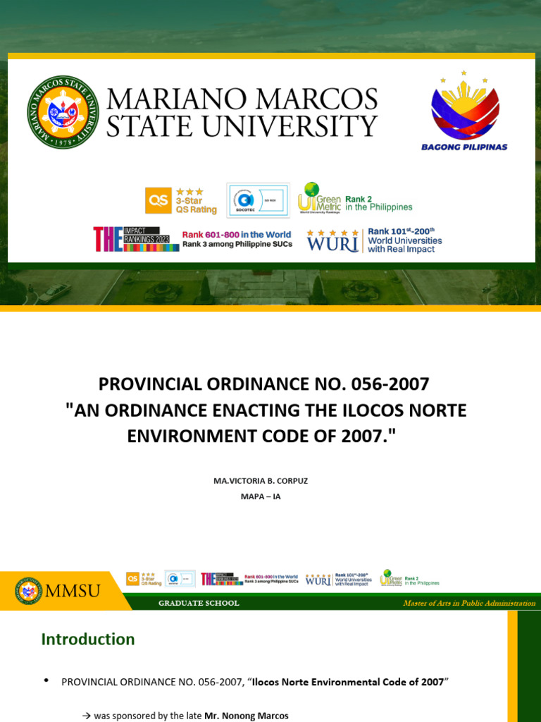 Ilocos Norte Environmental Code Overview | PDF | Environmental ...
