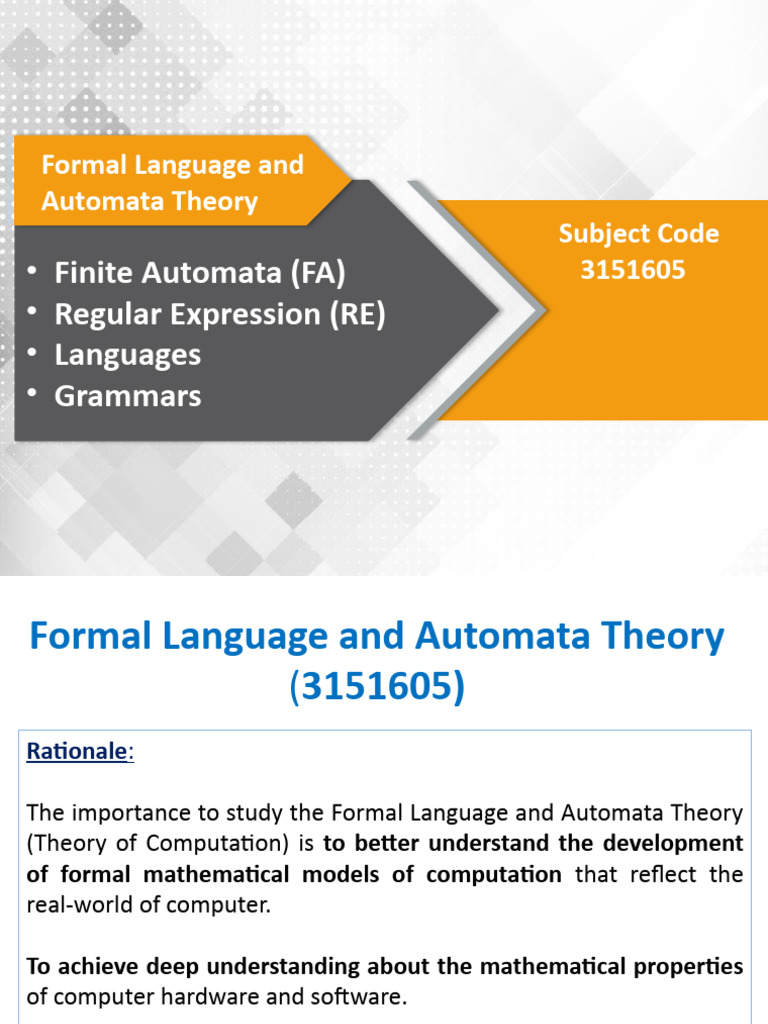 FLAT Unit 1 August 2023 | PDF | Mathematical Logic | Theory Of Computation