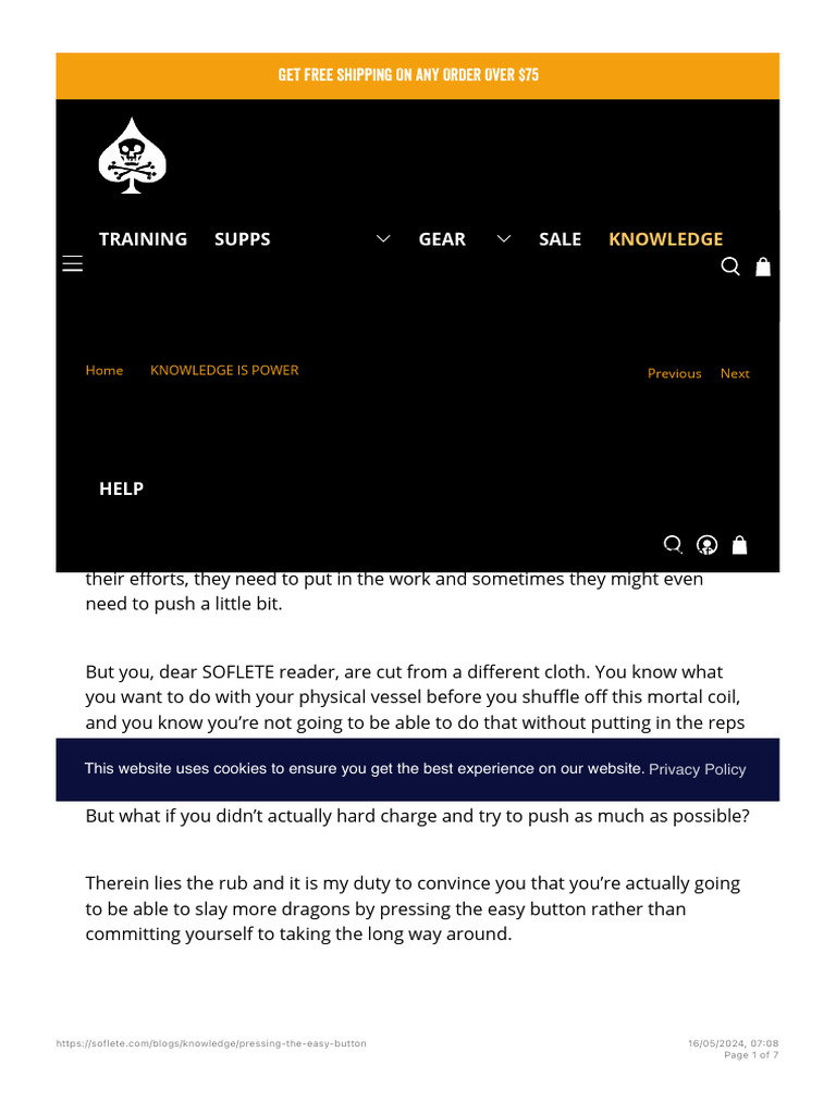 Pressing The Easy Button - SOFLETE | PDF | Stress (Biology)