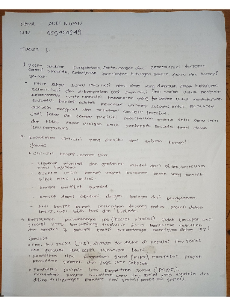 Tugas 1 IPS | PDF