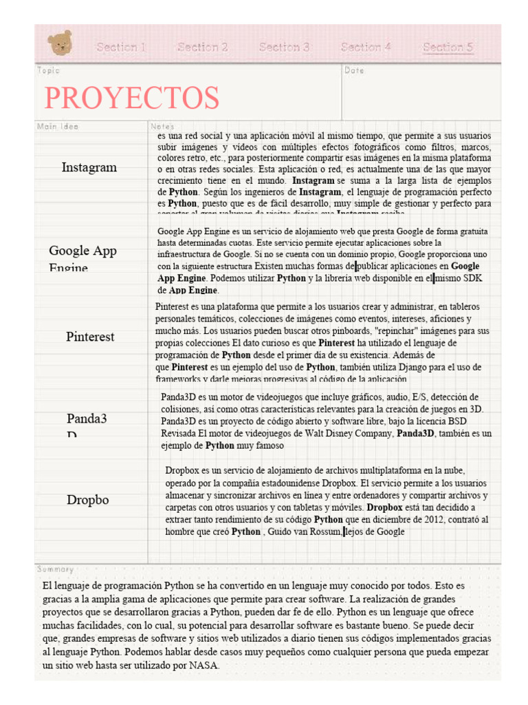 Proyectos Python | Descargar gratis PDF | Aplicación movil | Python (lenguaje de programación)