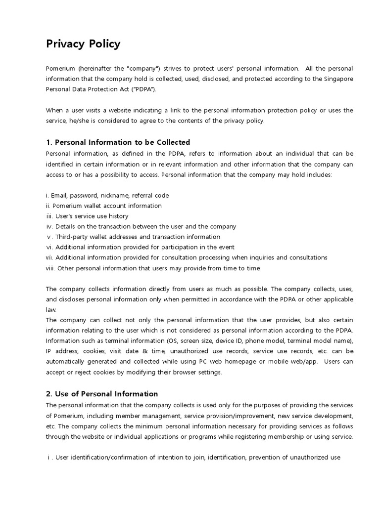 Privacy Policy | PDF | Privacy | Information