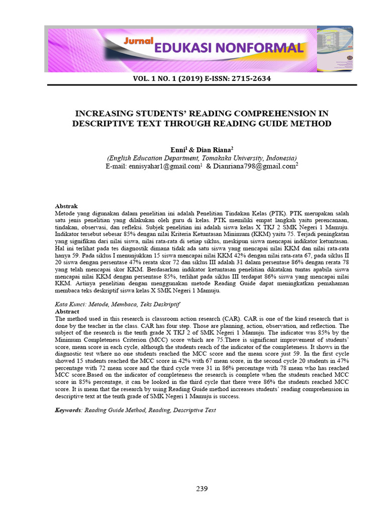 Increasing Students | PDF | Reading Comprehension | Teachers