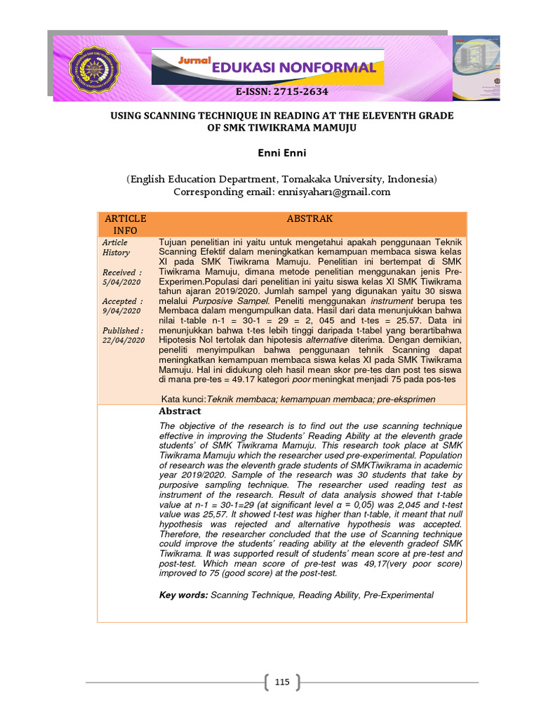 Using Scanning | PDF | Student's T Test | Scientific Method