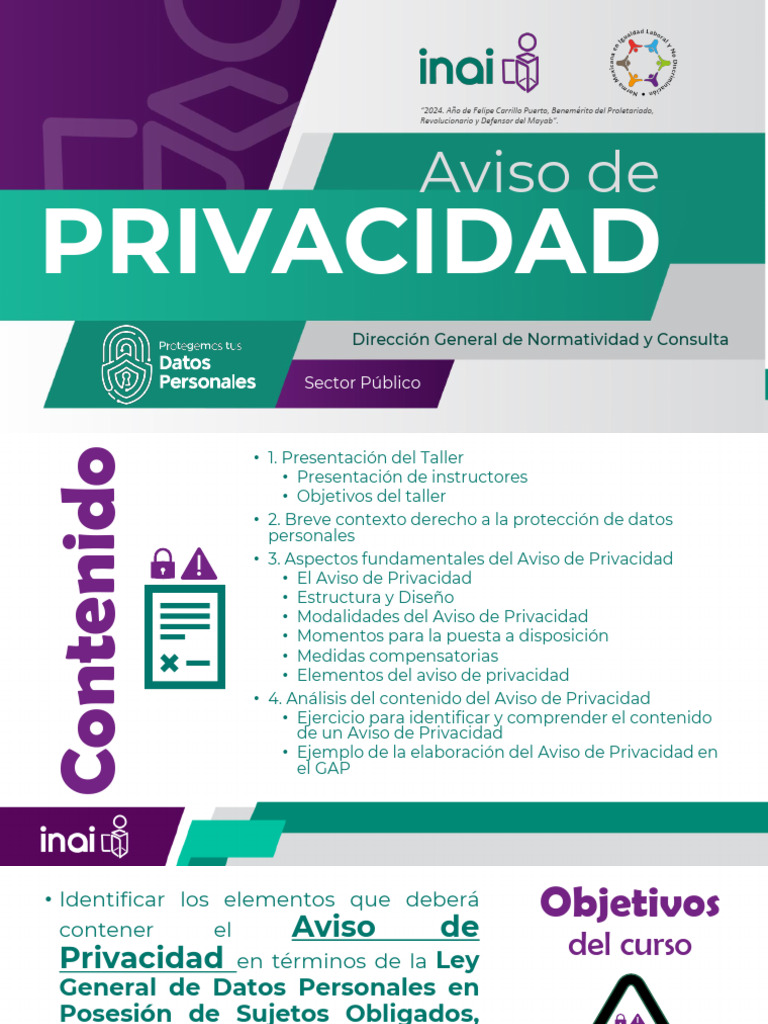 Taller sobre Aviso de Privacidad | PDF | Privacidad | Información