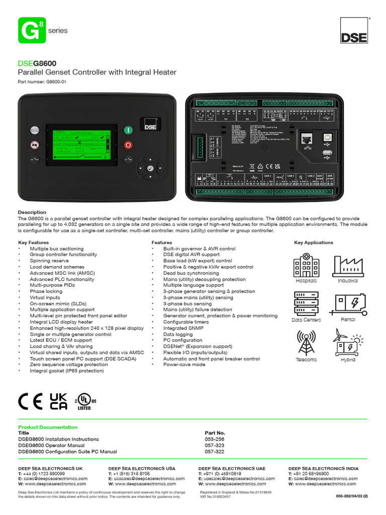 DSEG8600 Data Sheet | PDF | Mains Electricity | Usb
