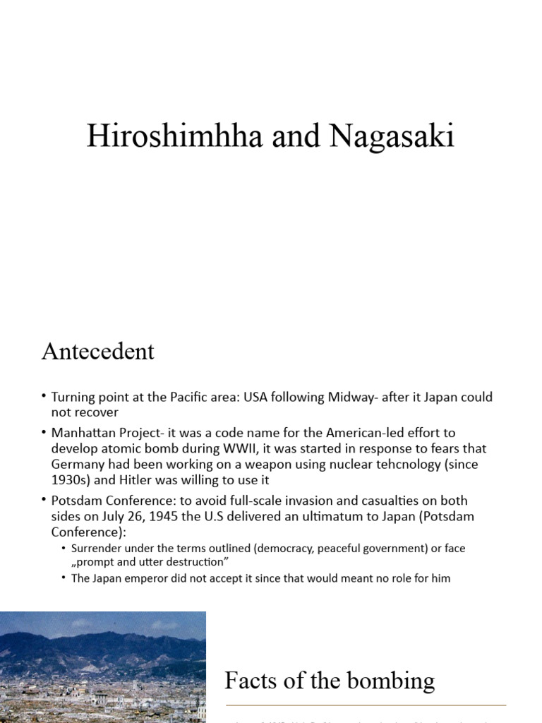 Hiroshima and Nagasaki ppt3333 | PDF