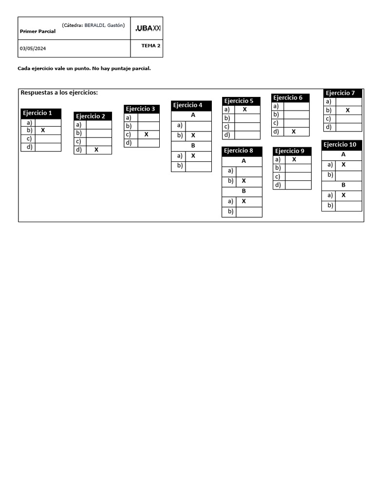 Claves Primer Parcial Tema 2 1C2024 | PDF