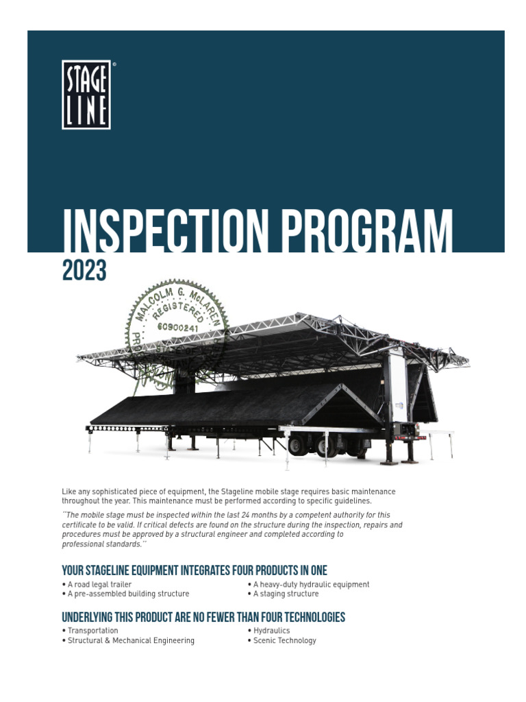 Mobile Stage Inspection Program 2023 v2 | PDF | Engineering