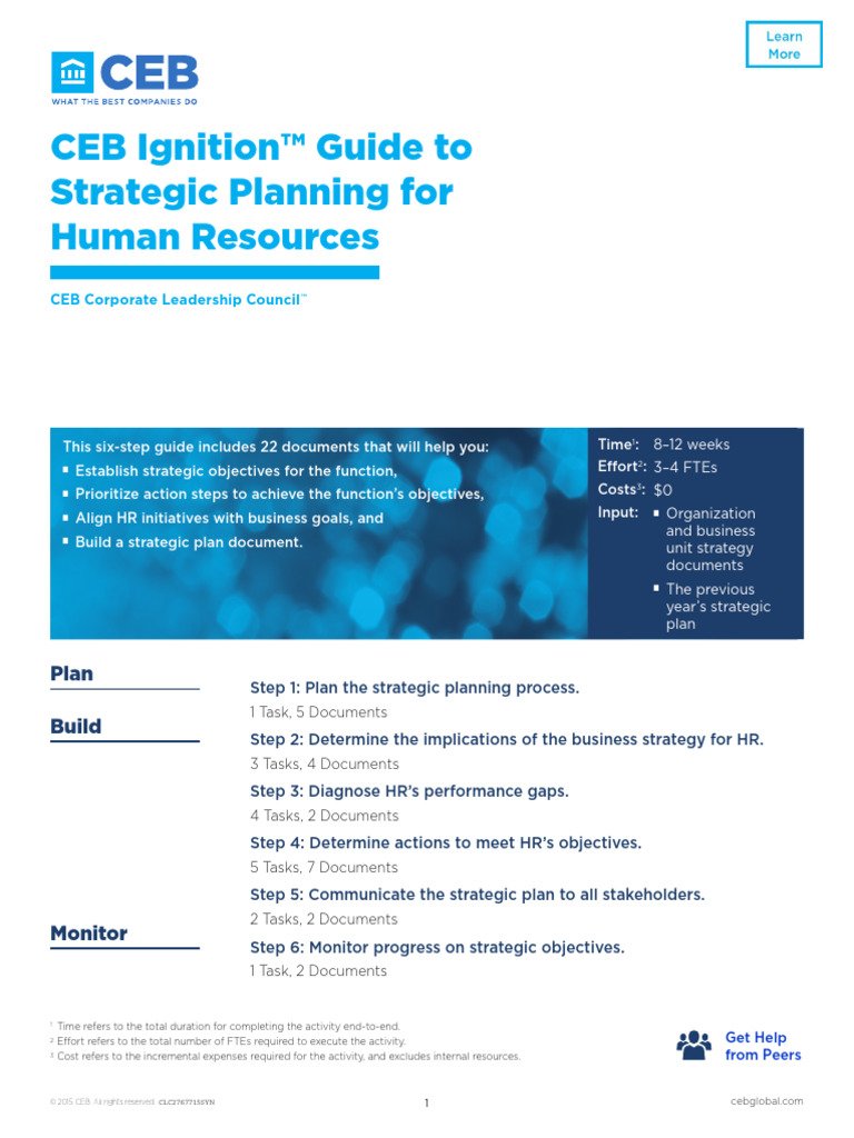 2.1 CEB Ignition Guide To Strategic Planning For Human Resources | PDF ... 2.1 CEB Ignition Guide To Strategic Planning For Human Resources | PDF ...