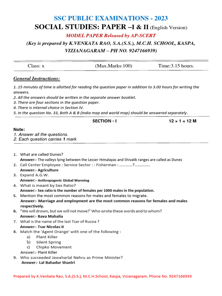 10TH Social Paper With Ans | PDF | Tibet | Poverty