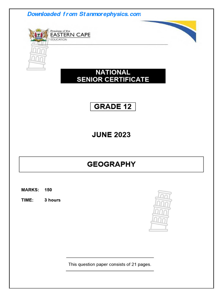 EC Geography Grade 12 June 2023 QP and Memo | Download Free PDF | Wound ...