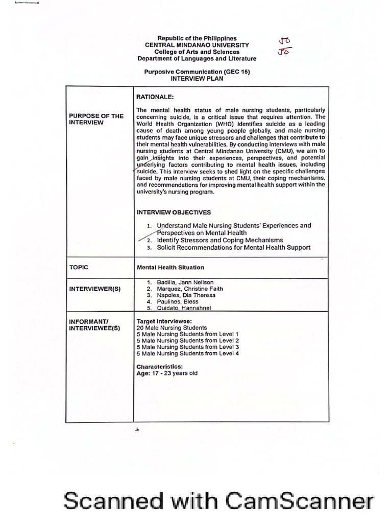 INTERVIEW PLAN | PDF