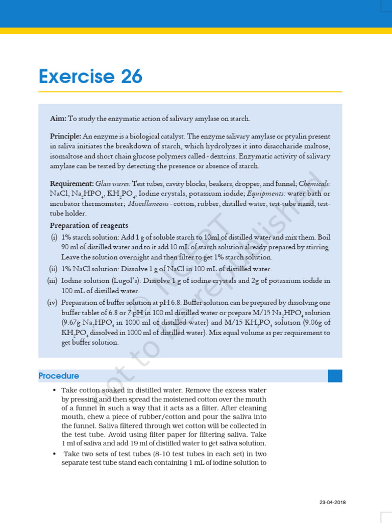 Exercise 26 | PDF | Starch | Chemical Substances