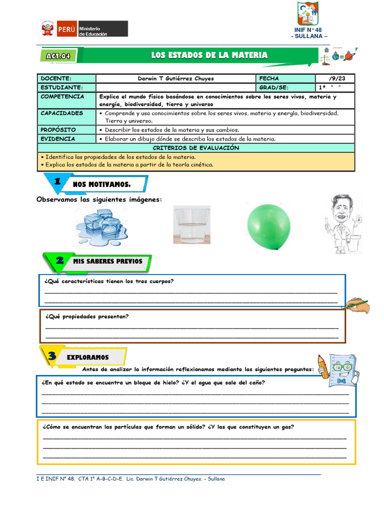 ACTIVIDAD 4 UNIDAD 7 CyT-1° A-B-C-D-E-DARWIN GUTIERREZ | PDF | Gases ...