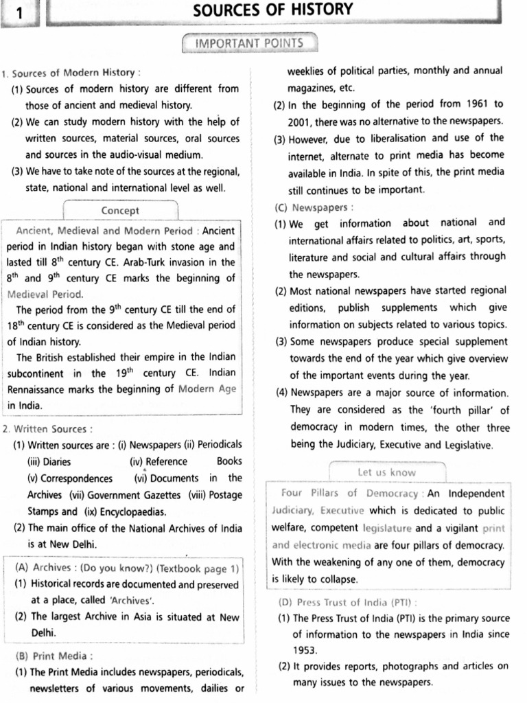 9th History Lesson 1 | PDF