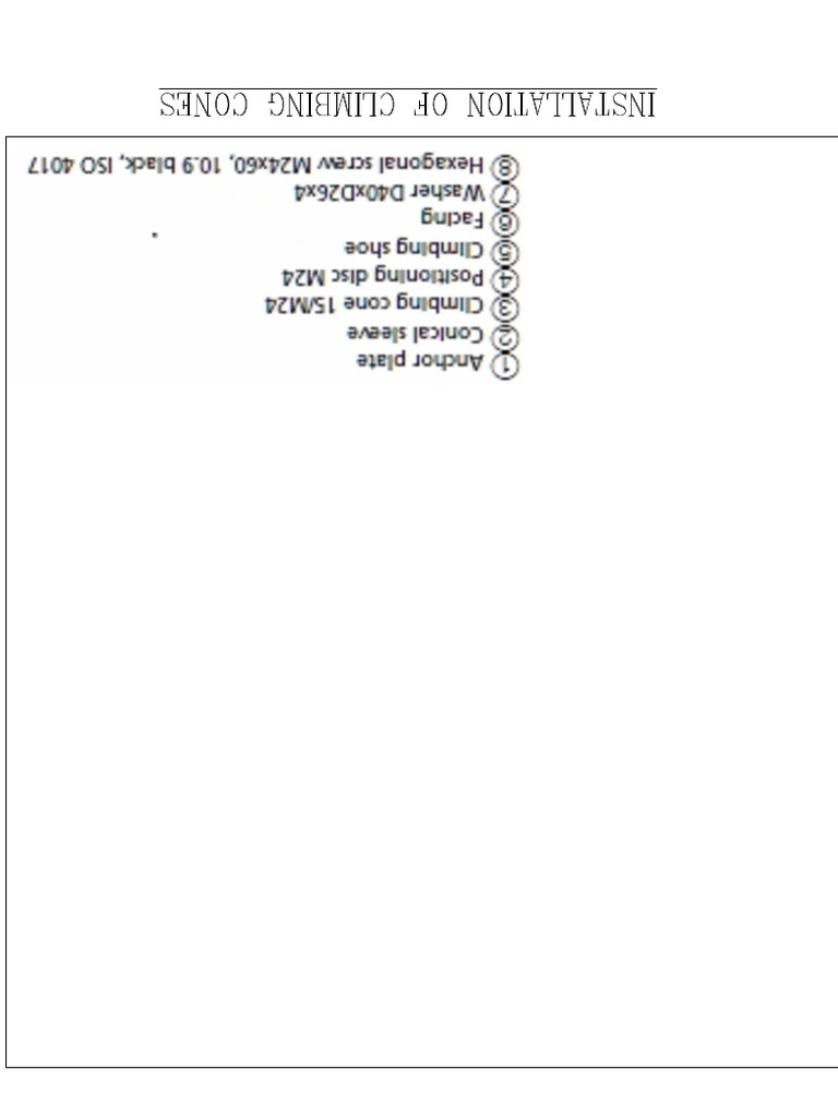Installation of Climbing Cones | PDF