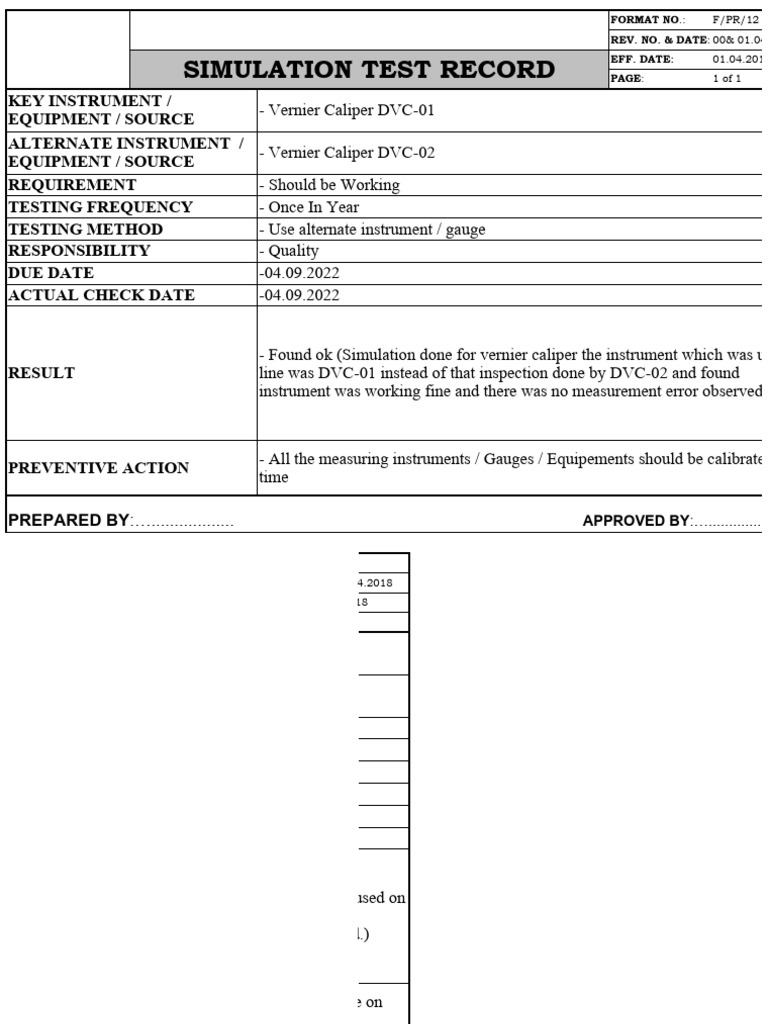 (F-PR-12) Simulation Test Sheet | PDF | Probability And Statistics