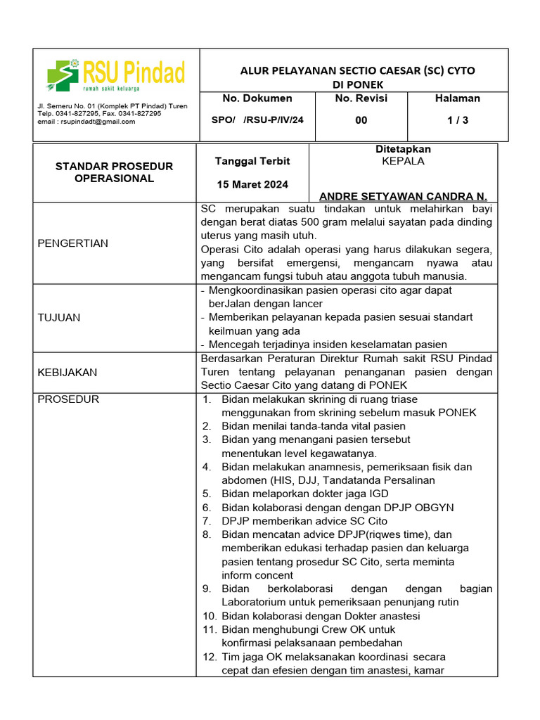 Alur Pelayanan SC Cyto Ponek | PDF | Sains & Matematika