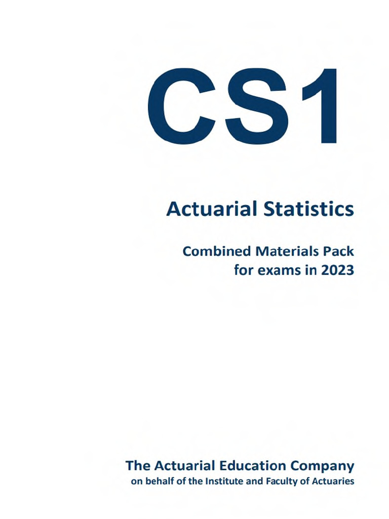 CS1 CMP 2023 Institute Material | PDF
