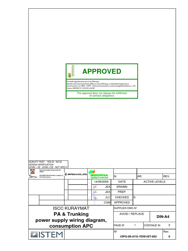 15PG-09-AYA-YDW-IST-003 Rev0 PA & Trunking Power Supply Wiring Diagrams ...