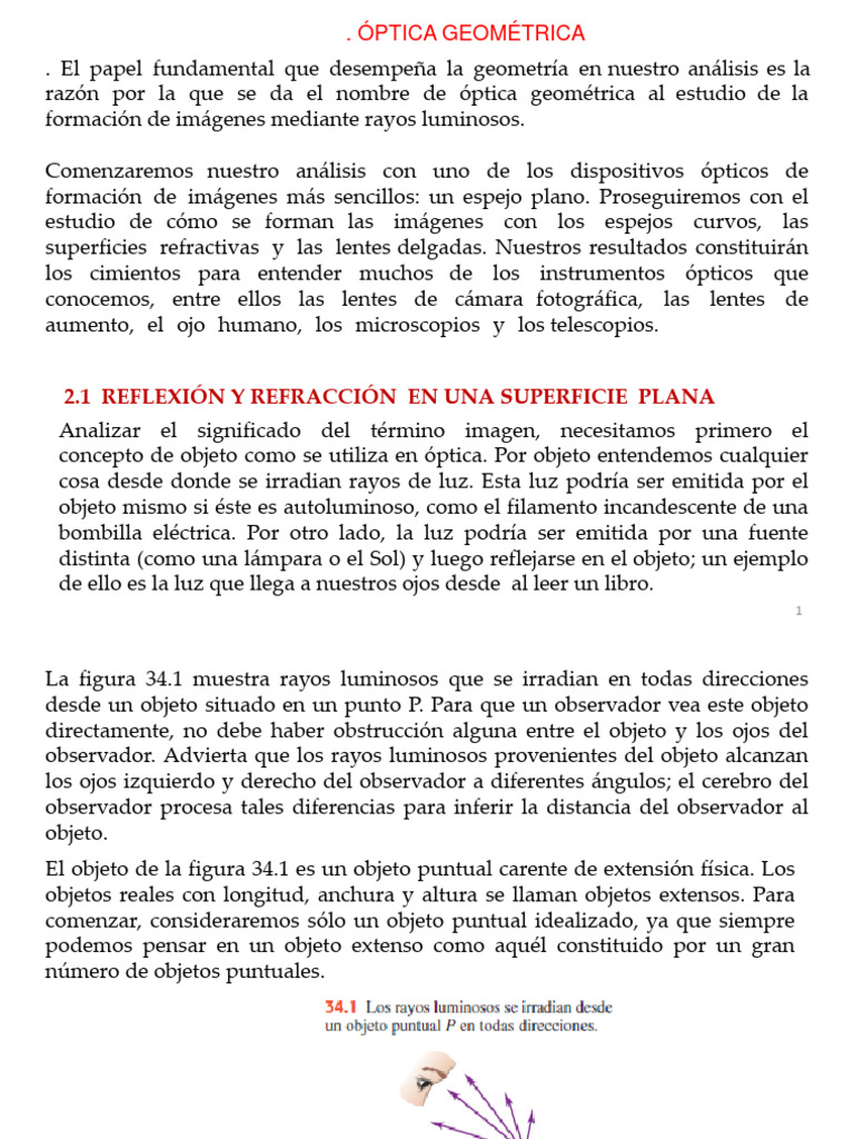 S3 Optica Geometrica | PDF | Ojo humano | Óptica