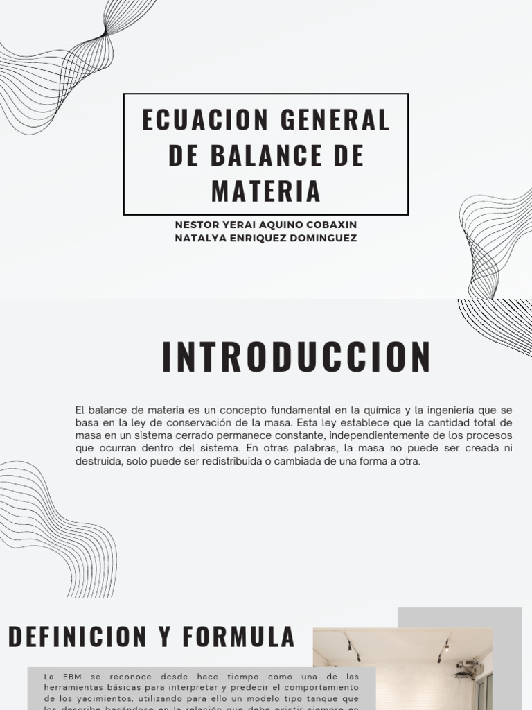 ECUACION GENERAL DE BALANCE DE MATERIA | PDF | Petróleo | Importar