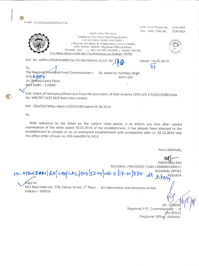 12 - EDLI EPFO Letter Dt. 21.05.2019 | PDF