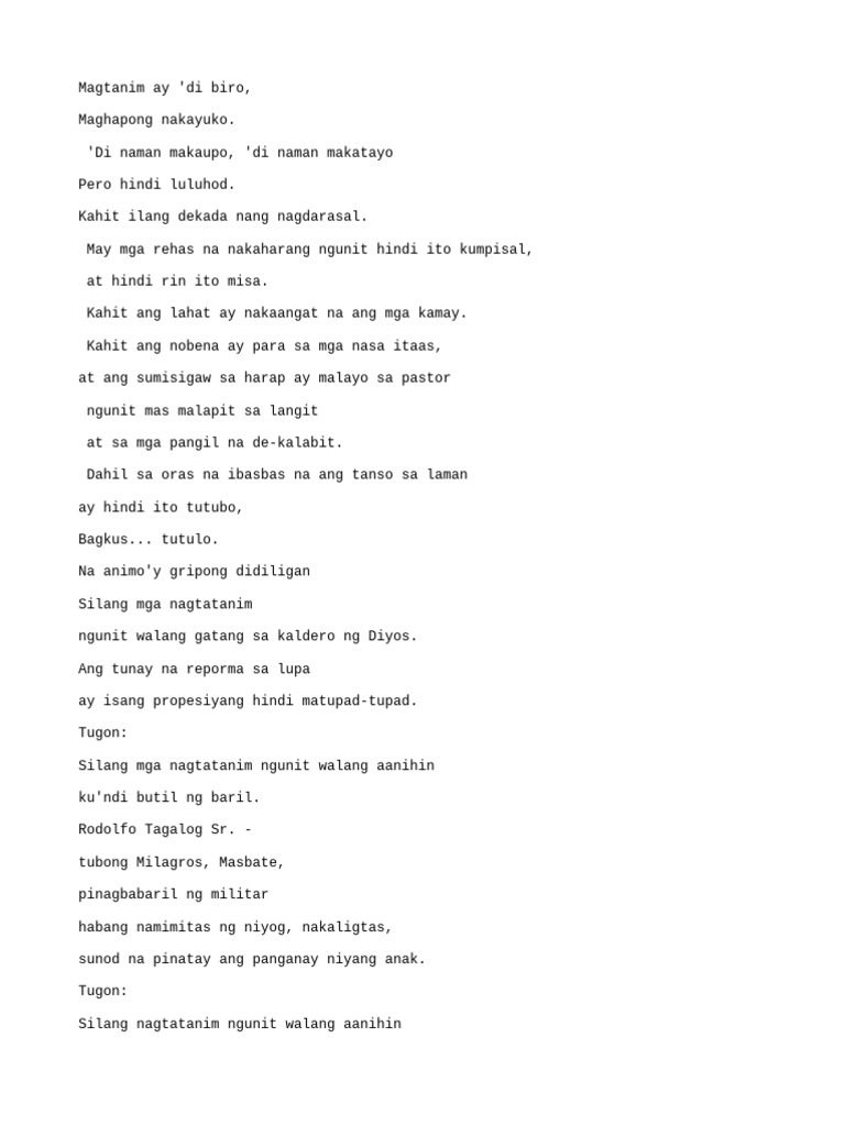 [Filipino] Isang Magsasaka Dalawang Panginoon (Spoken Word) | Jonel ...