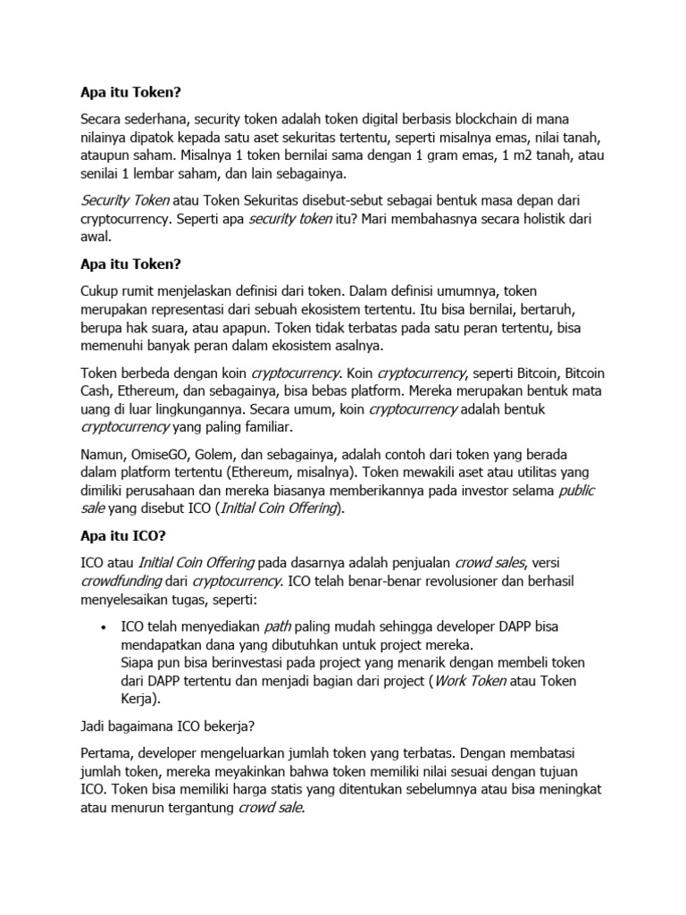 Apa Itu Token | PDF | Hukum