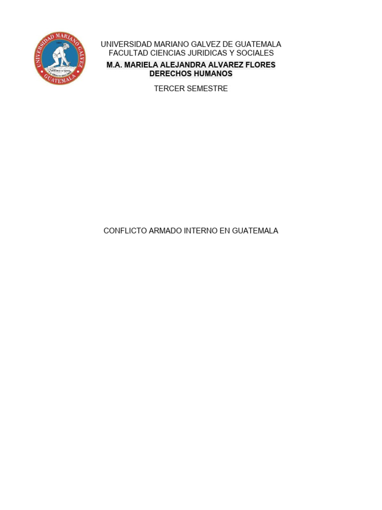Conflicto Armado Interno DH | PDF | Guatemala | Guerra de guerrillas
