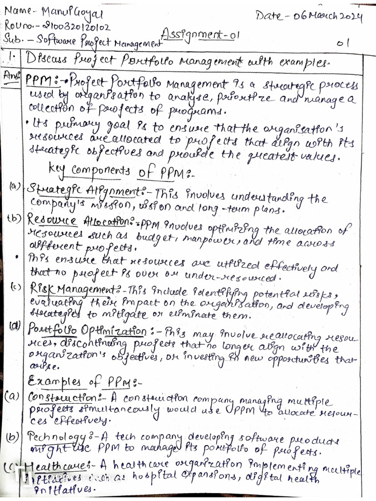 SPM Assignment | PDF