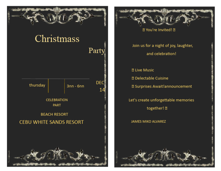 James Miko Invitation Card | PDF