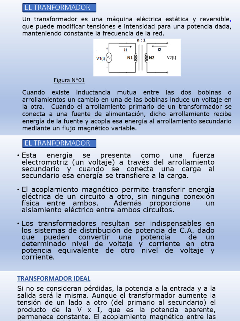 Clase11.a - El Transformador | PDF | Transformador | Inductor