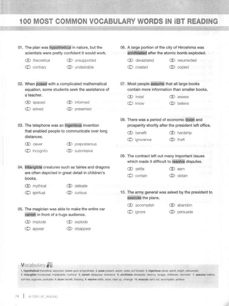 100 Vocab | PDF