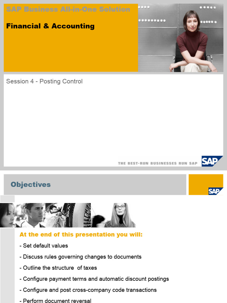 SAP Financial Accounting - Posting Control | PDF | Discounting | Credit ...