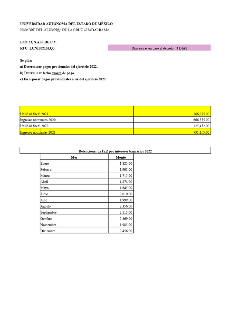 Cálculo de ISR y PTU 2022 | PDF | Impuesto sobre la renta | Economía ...
