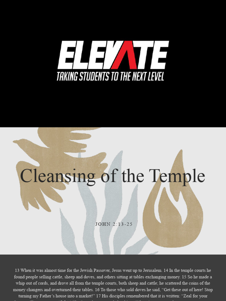 Cleansing of The Temple | PDF | Jesus | Gospel Of John