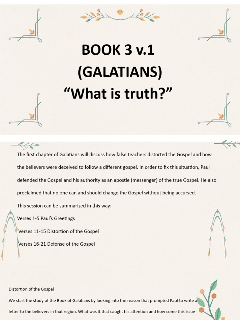 Galatians Book 3 | PDF | Paul The Apostle | Epistle To The Galatians