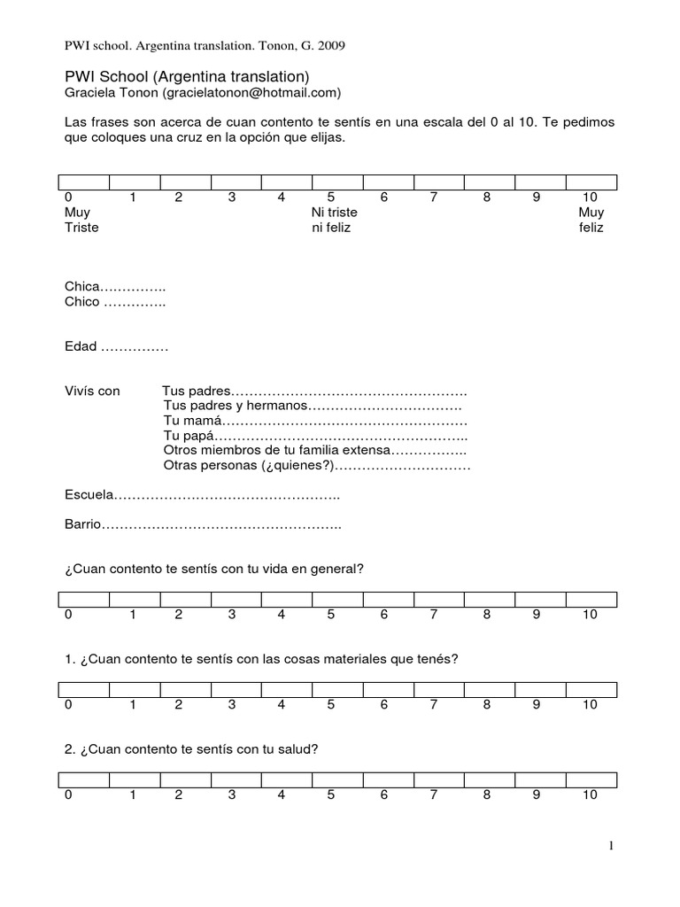 Pwi SC Argentina | PDF | Salud y bienestar