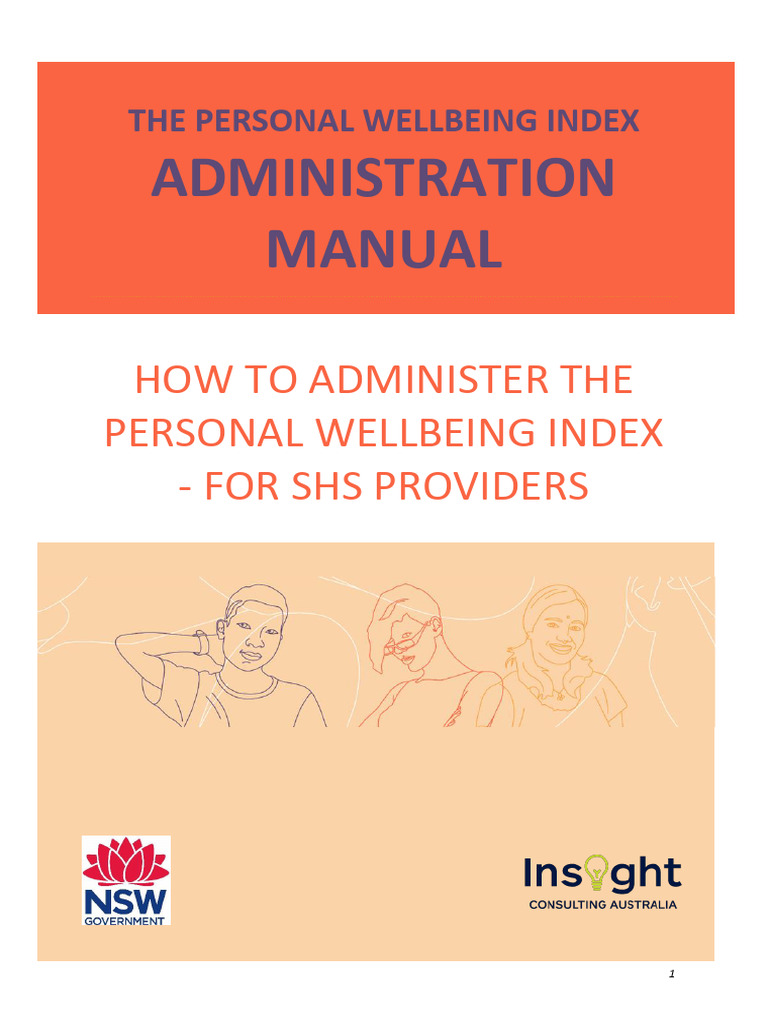 Personal Wellbeing Index Admin Manual | PDF | Psychological Trauma ...