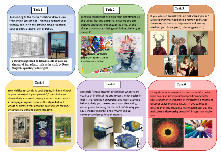 KS3 Tasks | Download Free PDF | Drawing | The Arts