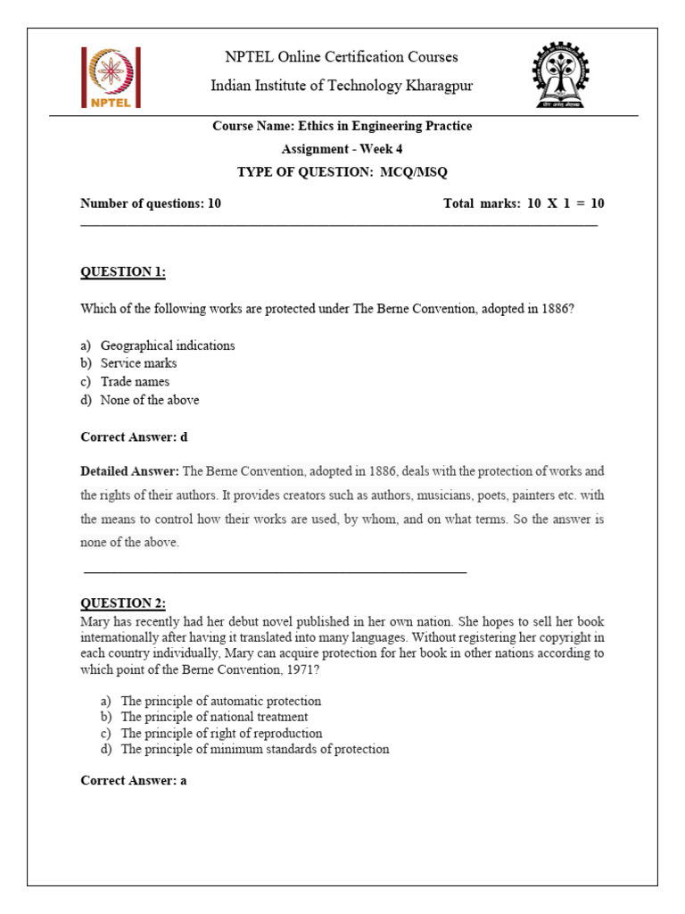 2024 Ethics Assignment Week 4 | PDF | Copyright | Patent