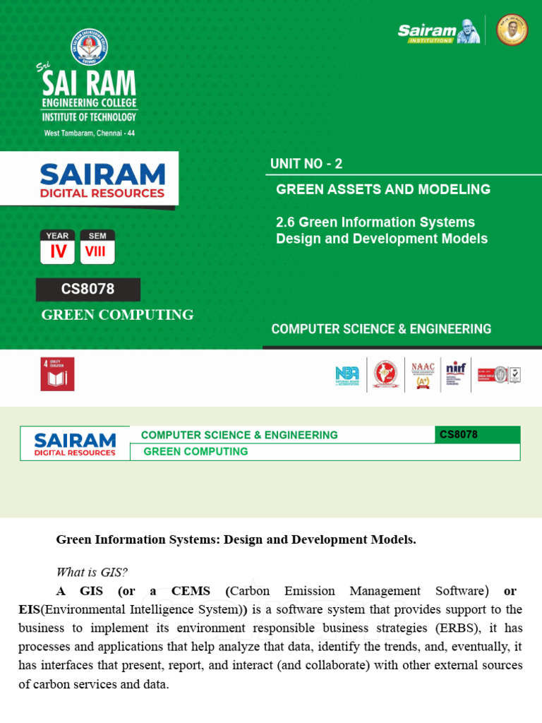 2.6 Green Information Systems Design and Development Models | PDF | Geographic Information ...