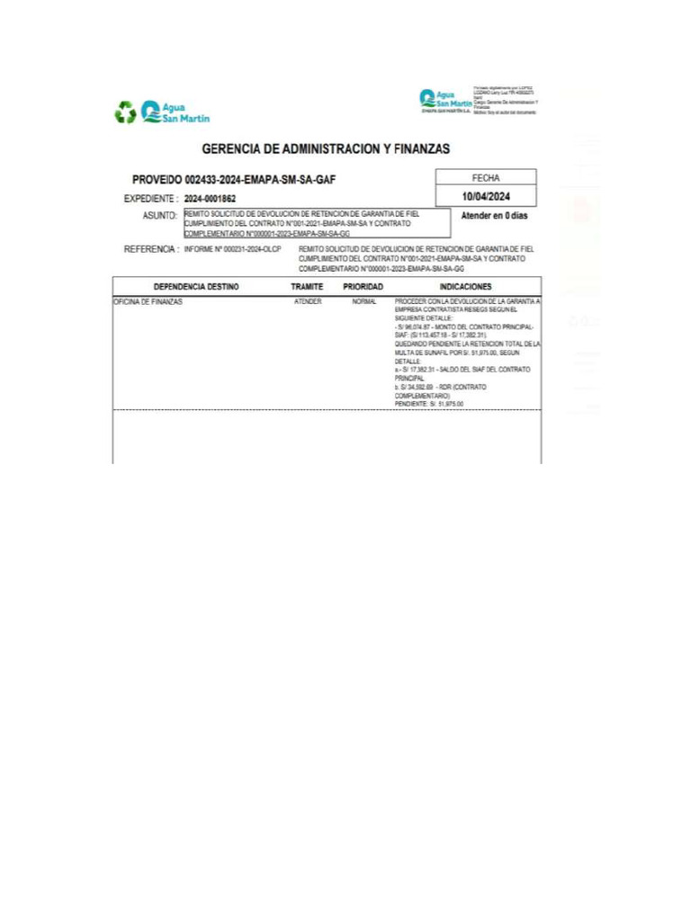 Proveido Gaf Ok | PDF