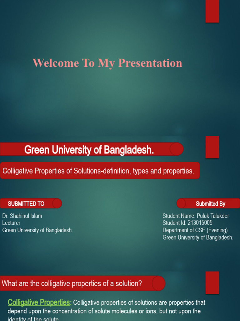 Puluk Talukder SP | PDF | Osmosis | Thermodynamics